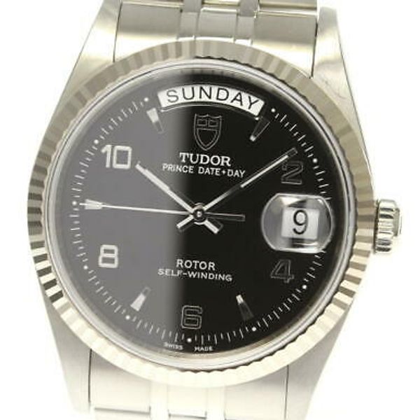 TUDOR Prince Date Day 76214 Cal.2834-2 black Dial Automatic Men's Watch ...