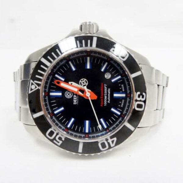 Deep Blue Precision Diver Aqua Expedition 45mm Automatic Swiss Watch ...