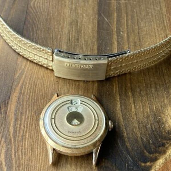 VINTAGE Benrus Watch and Benrus watch strap -digital 70's style ...