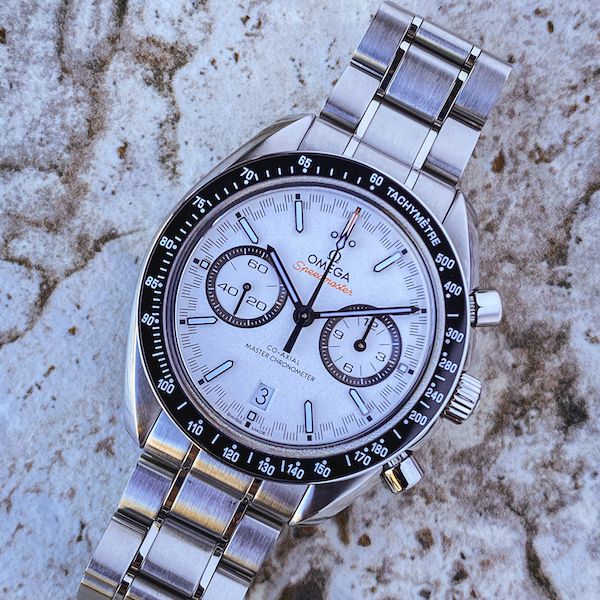 FS: Omega SPEEDMASTER RACING WHITE DIAL CO-AXIAL MASTER CHRONOMETER ...