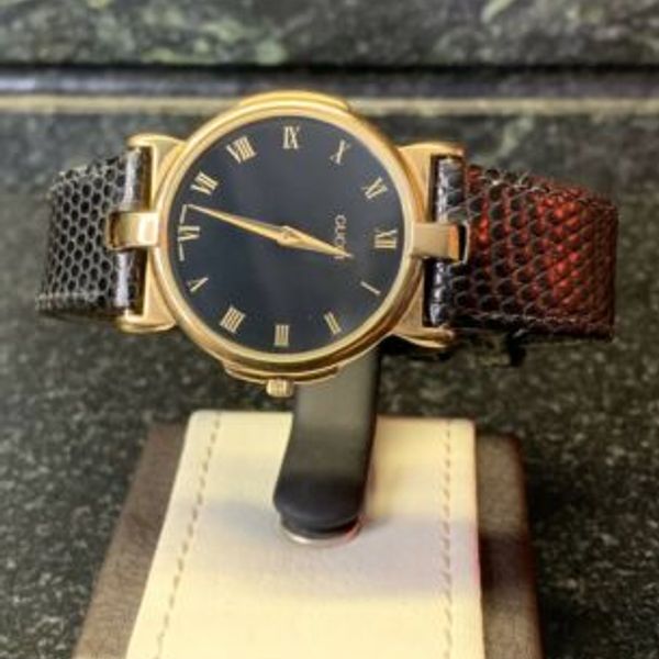 GUCCI GOLD VINTAGE MEN'S WATCH - 3400M - WITH ALL DOCUMENTS ...