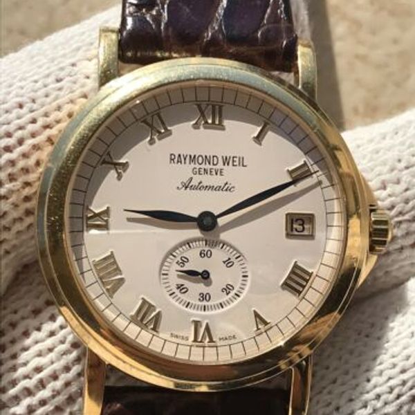 RAYMOND WEIL AUTOMATIC WATCH TRADITION 2835 GOLD PLATED MENS SWISS ...