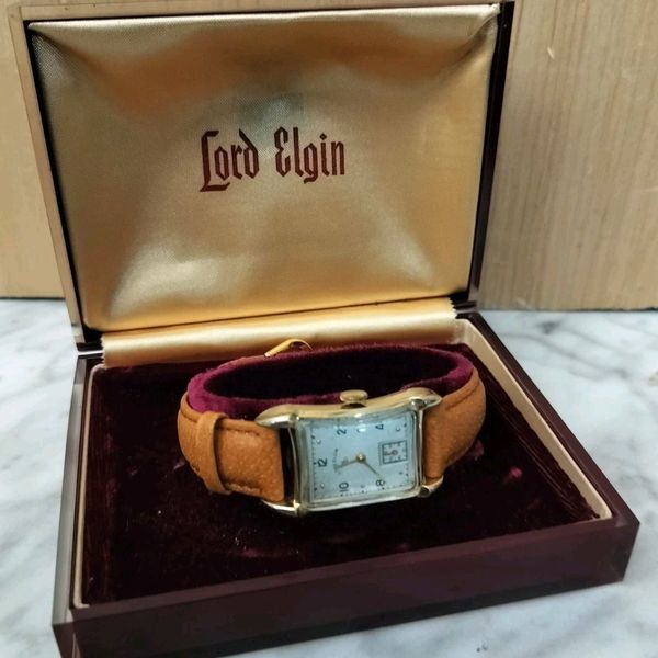 1947 Lord Elgin Gold filled 21 Jewel Men's Watch With Boxes ...