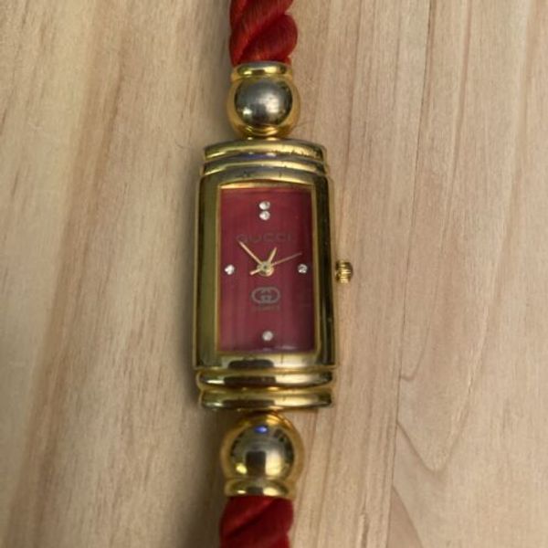 Gucci Red Ladies Rope Watch New Battery | WatchCharts Marketplace