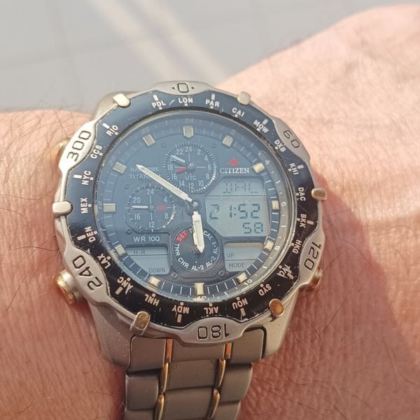 Citizen ProMaster Navihawk Titanium C300 - Q02225 W.R.10bar Vintage ...