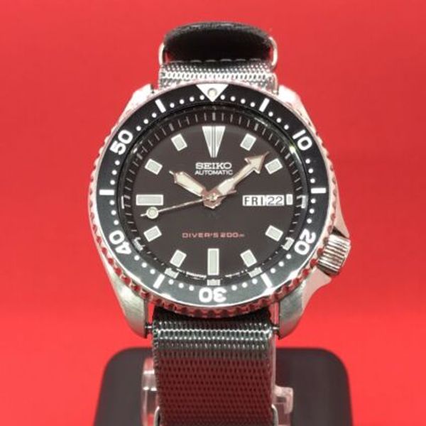 Seiko SKX173 Singapore Dial Rare NH36 Automatic Vintage Patina Divers ...