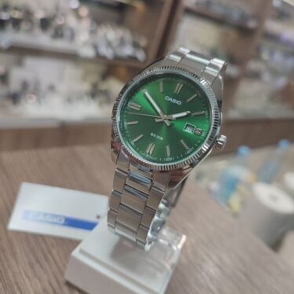 Casio Green Dial Steel Watch MTP-1302PD-3AVEF Brand New! | WatchCharts ...