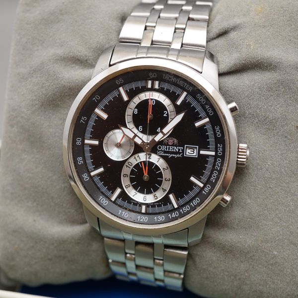 [WTS] Orient TT0P-C3-B Black Silver Dial Quartz Chronograph Watch READ ...