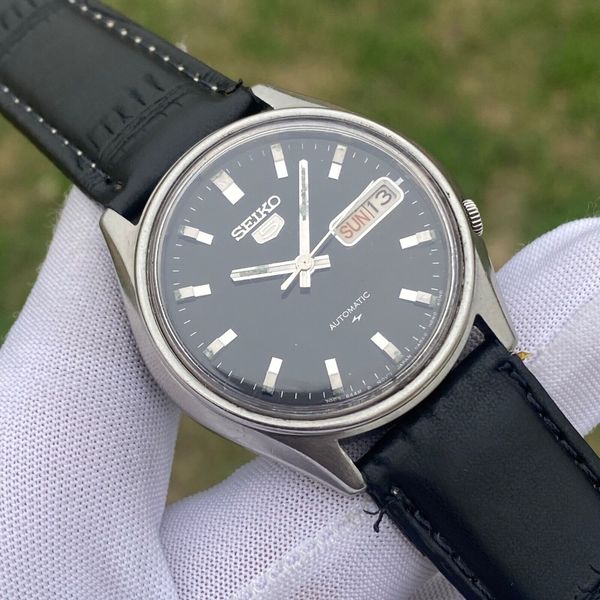 Vintage Seiko 5 Automatic Beautiful Blue Dial Japan Made Men Watch 7009 ...