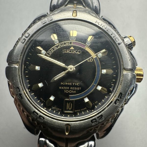 Seiko KINETIC Sports 100m Wristwatch 7 Jewel / 31mm Stainless Steel ...