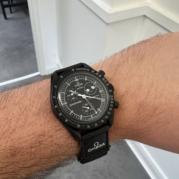 Omega Moonswatch Mission To Moonphase Snoopy Black | WatchCharts ...