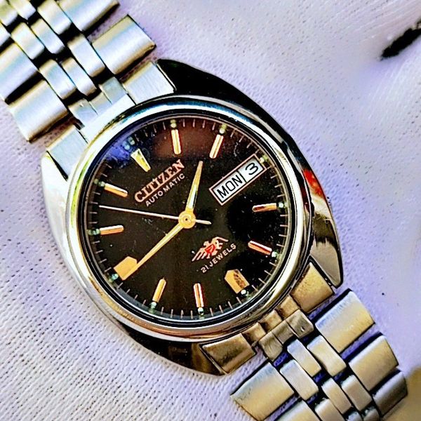 Vintage Citizen Automatic 21 Jewels Black Dial from Japan | WatchCharts Marketplace