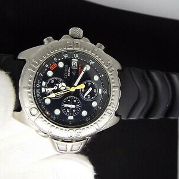 VINTAGE CITIZEN NON DIGITAL WATCH AIR DIVER SCUBA 200M ECODRIVE ...