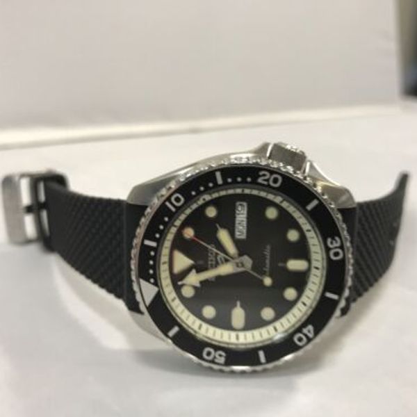 SEIKO Automatic SEIKO 5 Men's Black Silicone Watch - SRPD95 MSRP: $295 ...