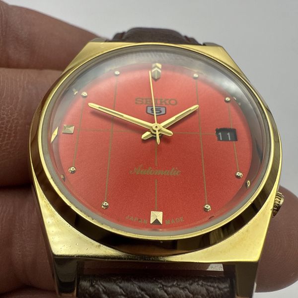 Seiko Automatic Watch 5 Red Dial 335718 Vintage *RUNS* | WatchCharts ...