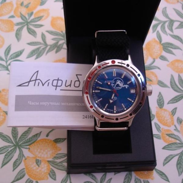 FS: Vostok Amphibia blu scuba dude frogman dial NEW!! | WatchCharts