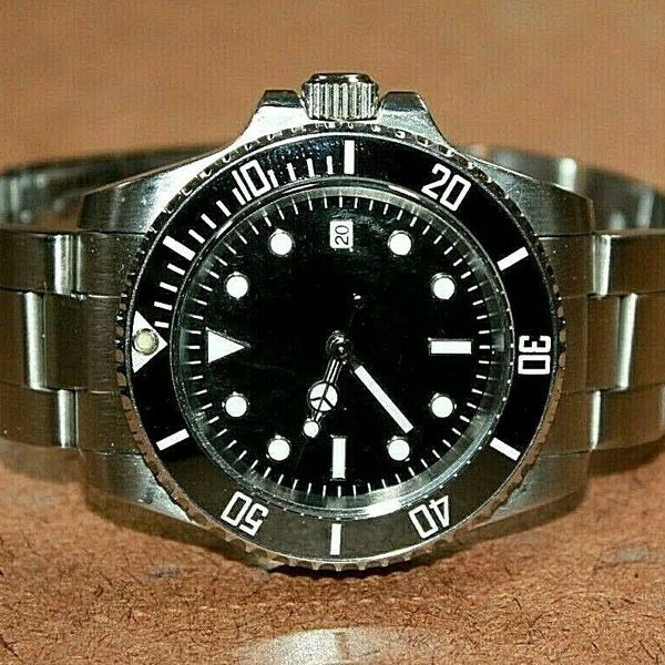 Submariner Homage SS Men's Automatic Watch with Seagull Movement ...