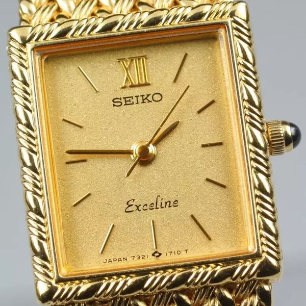 Vintage 1988 [MINT] Seiko Exceline 7321-6050 Gold Quartz Women's Watch JAPAN | WatchCharts ...
