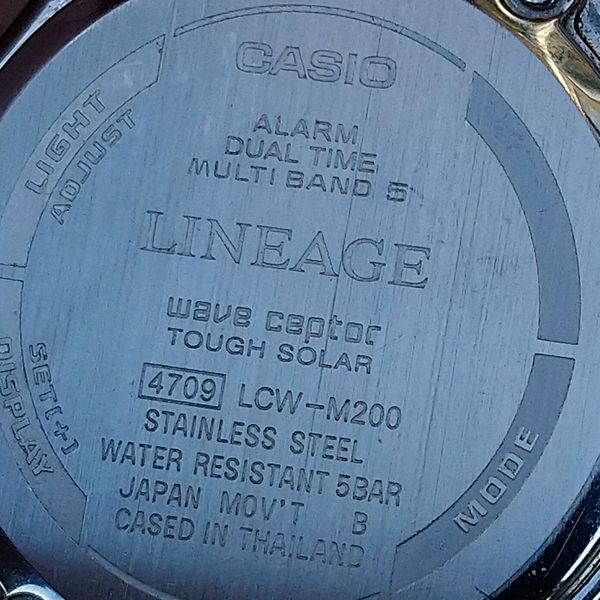 Casio "Lineage" Wave Ceptor Tough Solar. LCW-M200. Multi Band 5. Orig ...
