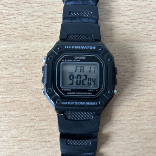 Casio Men's W-218H Illuminator Alarm Chronograph Quartz Watch, 50m Water Resist | WatchCharts ...