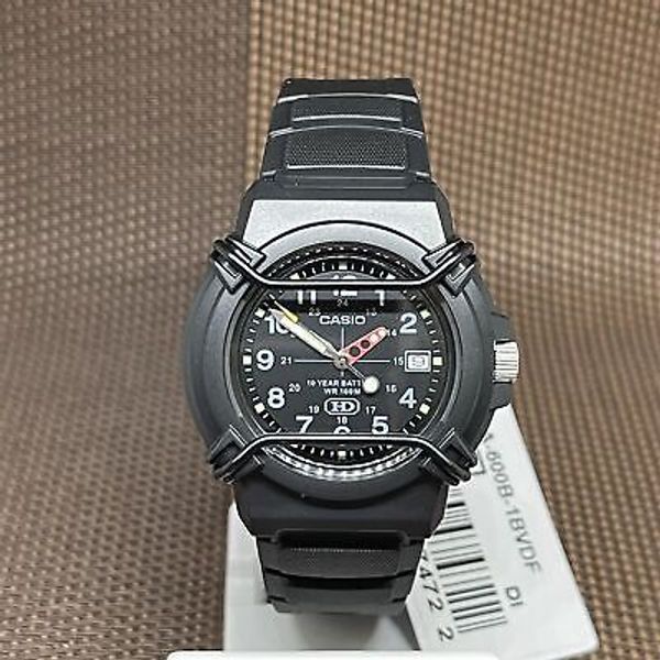 Casio HDA-600B-1B Analog Black Resin Black Dial Numeral Date Sport ...