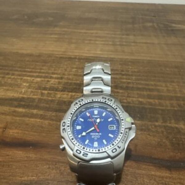 Men’s 200M Timex Reef Gear Indiglo Diver Watch -needs Battery And ...