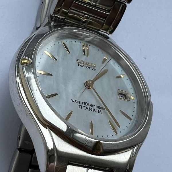 Citizen Eco Drive Titanium Sapphire Watch Mother Of Pearl Face ...