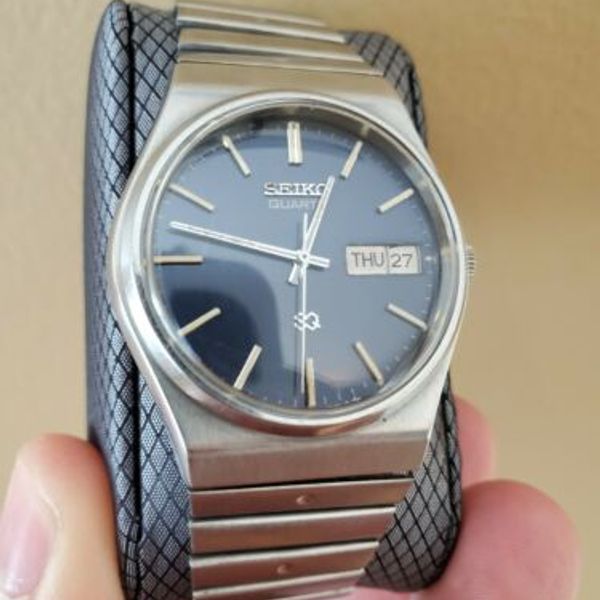 Seiko quartz SQ watch with blue dial 6923-7099 A4 | WatchCharts Marketplace