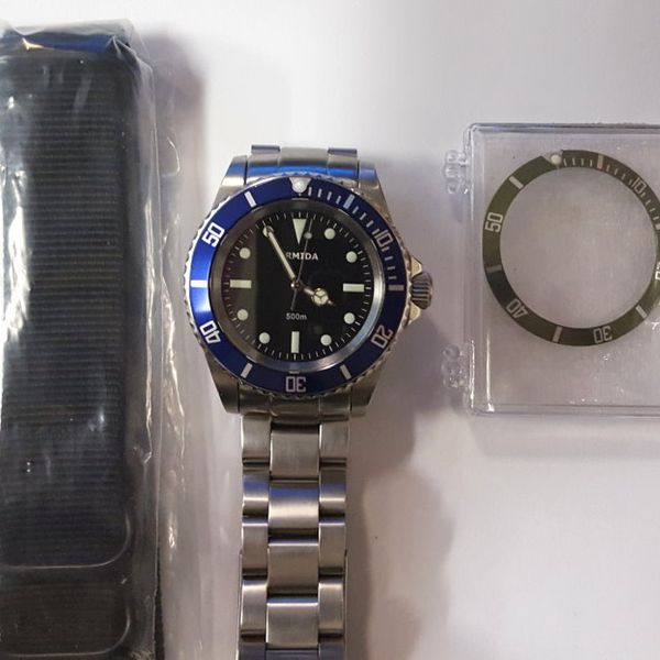 SOLD: Invicta 9937 Mod, Sterile, Sea-Gull ST2130, Sapphire Front/Back ...