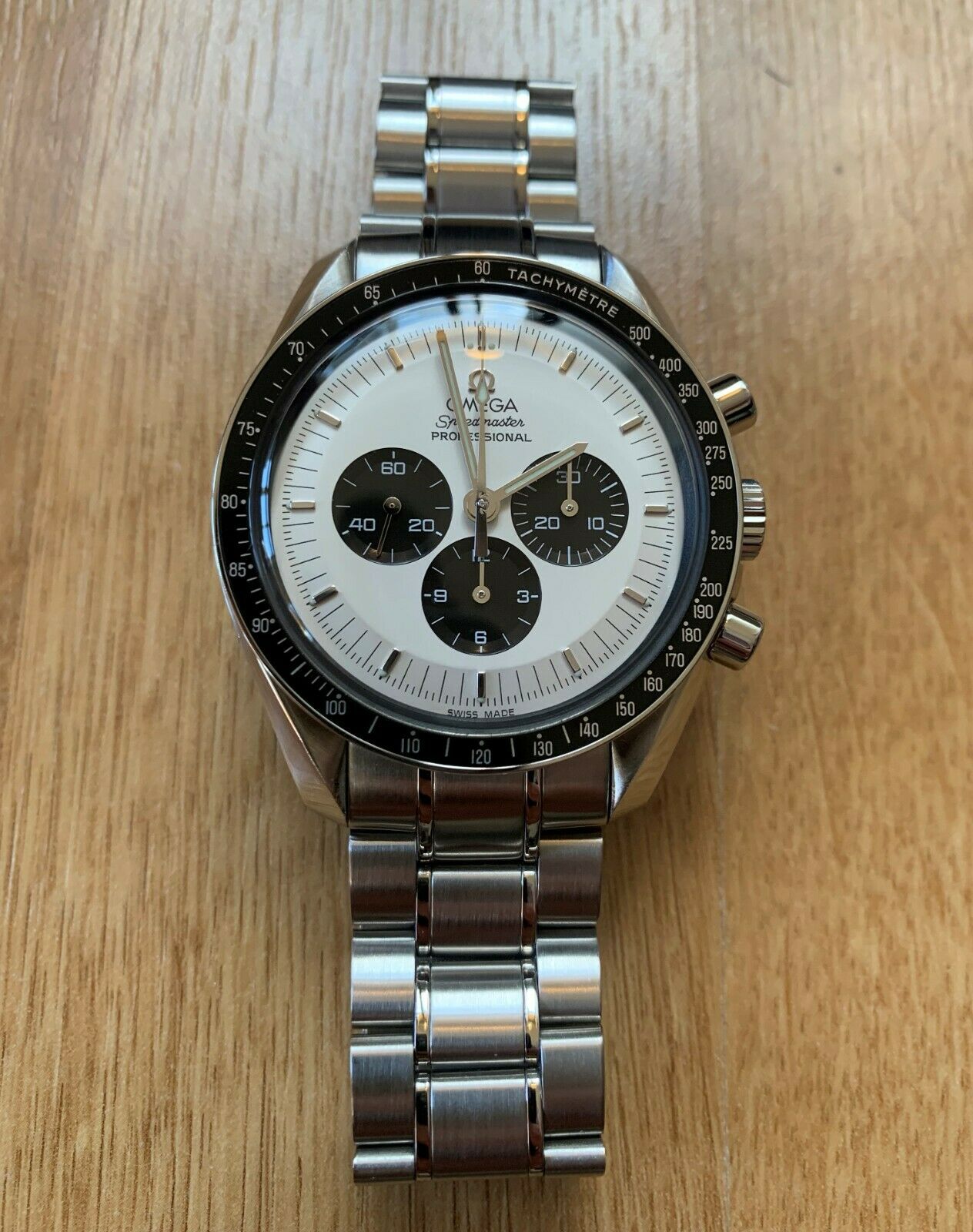 Omega Speedmaster Mitsukoshi Panda Conversion - Box Papers and Parts ...