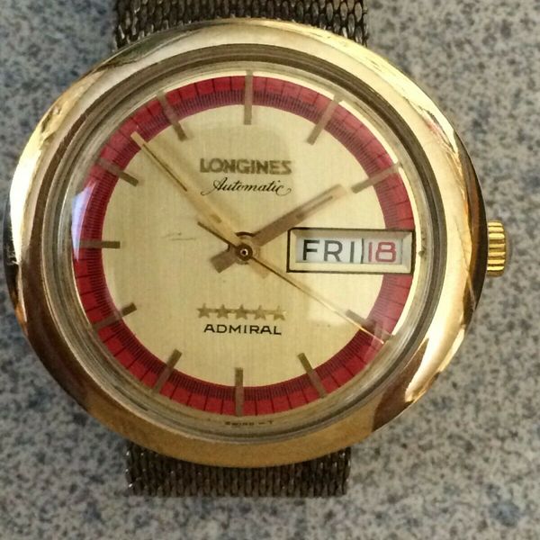 Longines 5 Star Admiral Automatic, Cal 507, Day/Date, Oval YGF Case ...