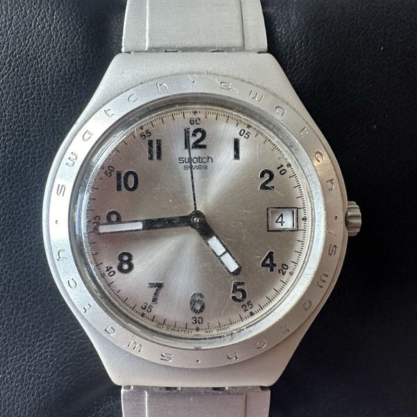 SWATCH Irony Aluminum AG-2002 Swiss Made Date Quartz Men's Watch | WatchCharts Marketplace