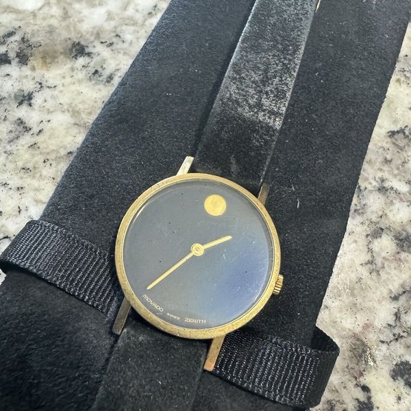 Vintage Zenith Movado Swiss Museum Dial 17J Manual Wind Man Watch 2005 ...