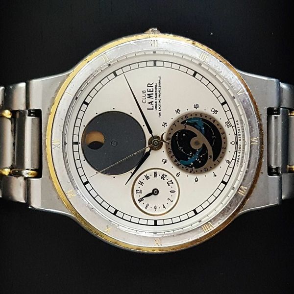 RARE VINTAGE CITIZEN Astrodea 2nd Gen Moon Phase Sun Star Sidereal Blue ...