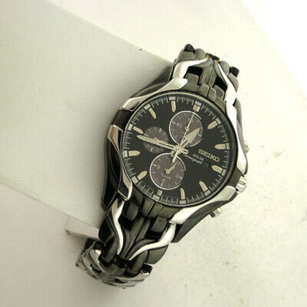 Seiko Men's SSC139 Excelsior Solar Chronograph Stainless Steel LInk ...