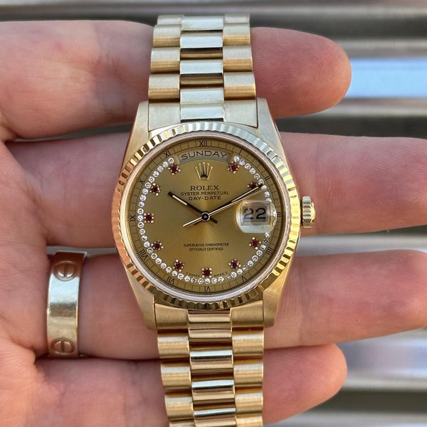[WTS] Rolex Day-Date 36mm Ref.18238 Box/Papers “Ruby String Dial ...