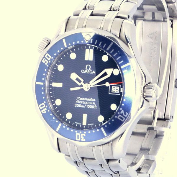 1995 OMEGA SEAMASTER Professional 300m wave Blue Bond quartz mid size ...