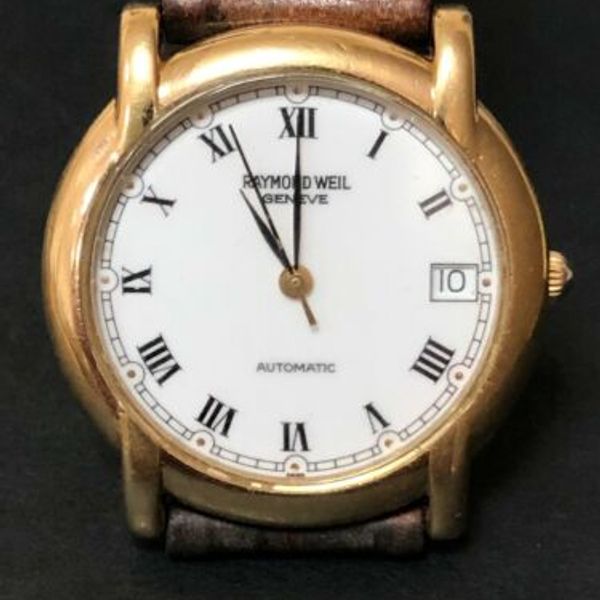 Authentic Vintage RAYMOND WEIL 2819 Automatic Gold Plated Gold DIAL R40 ...