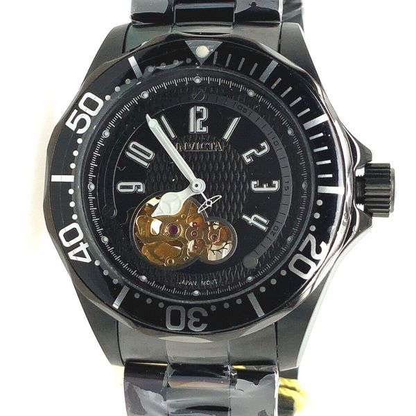 Invicta 3438 Pro Diver Men's 43mm Black Open Heart Dial Automatic Watch ...