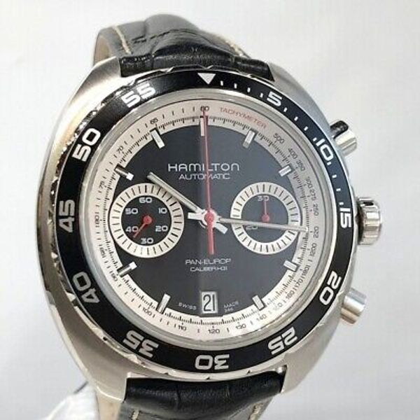 HAMILTON Pan Euro 45.0mm H35756735 Stainless Steel Overhauled with box ...