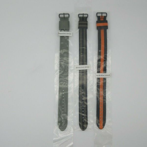 Lot of 3 Genuine Maratac™ Zulu US Military Milspec Watch Straps 20 mm ...