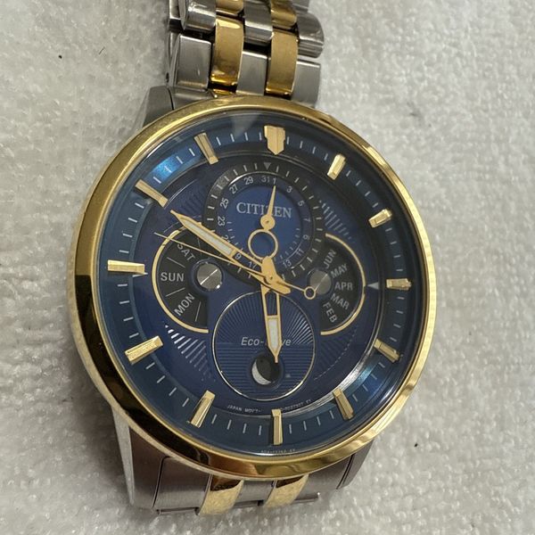 Citizen Mens Watch W/ Date Date Month Sub Dials And Moon Phase Dial ...