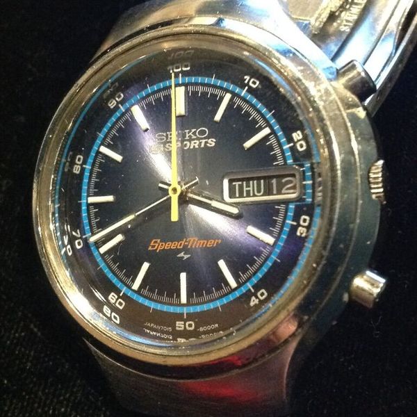 Seiko 5 Sports Speedtimer - Vintage JDM 7015-8000 - Blue Dial | WatchCharts