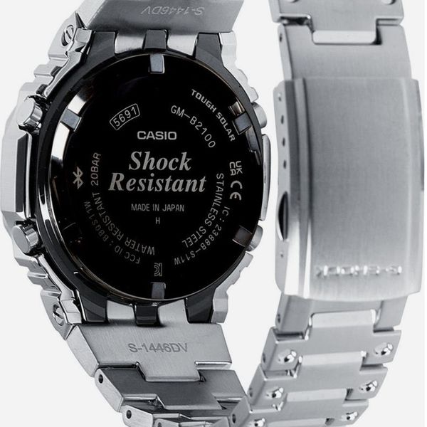 Casio G-Shock Full Metal Steel Blue Dial Solar Bluetooth Watch ...