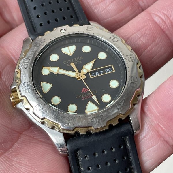 Vintage Citizen Divers Watch with Rare Lefty Crown Configuration Ref ...