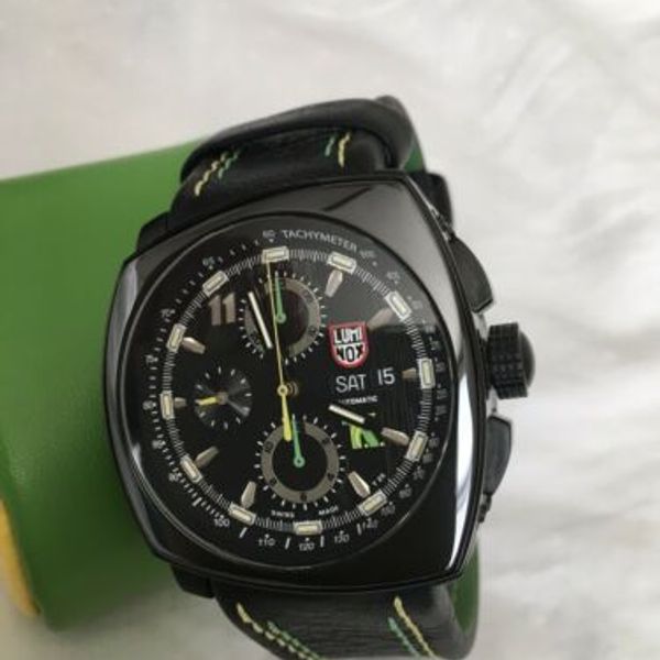 Luminox 1181 Men's Tony Kanaan Valjoux Automatic Leather Strap ...