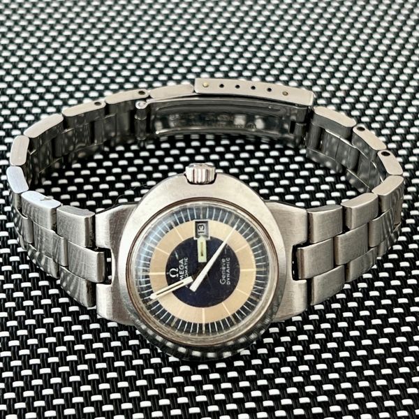 OMEGA Geneve Dynamic Tool 102 Automatic Vintage Blue Silver Dial Women ...