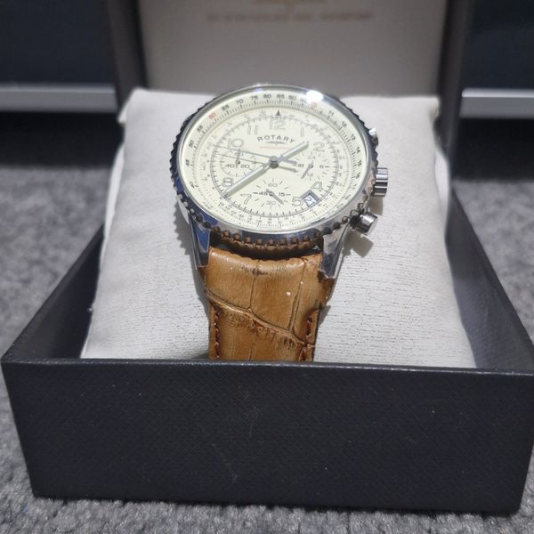 Rotary Men's Chronospeed Chronograph Watch GS03351/19 with Brown ...