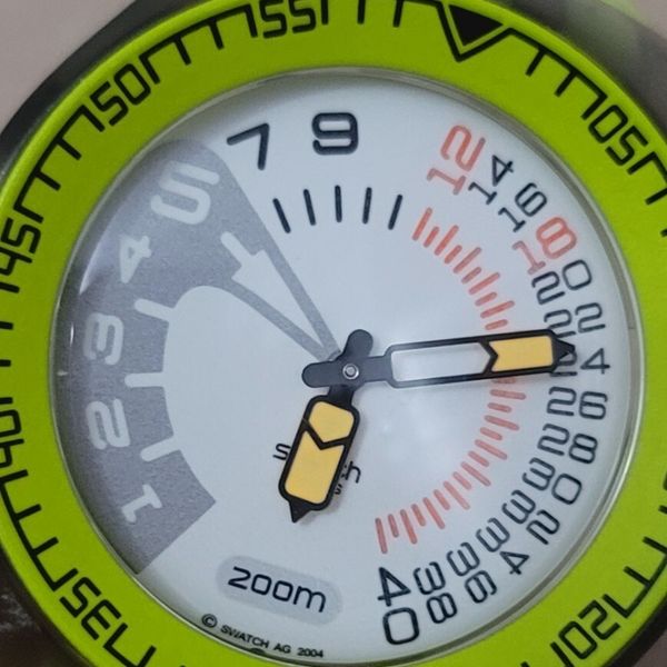 Swatch Fun Scuba watch Toxic Tide Rare Green Diving 46mm | WatchCharts ...