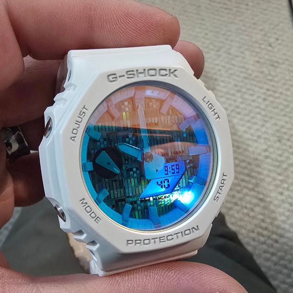 New Casio G-SHOCK GA2100TL-7A Analog Digital White Watch With Silicon ...
